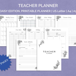 Teacher Planner Printable Planner Undated Lesson Planners - Etsy