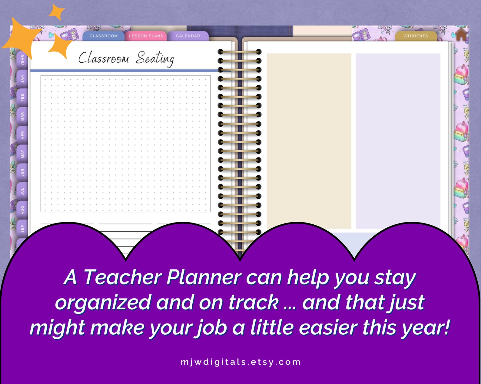 Teacher, Digital Planner for Teachers, 2023-24 School Year, Lesson ...