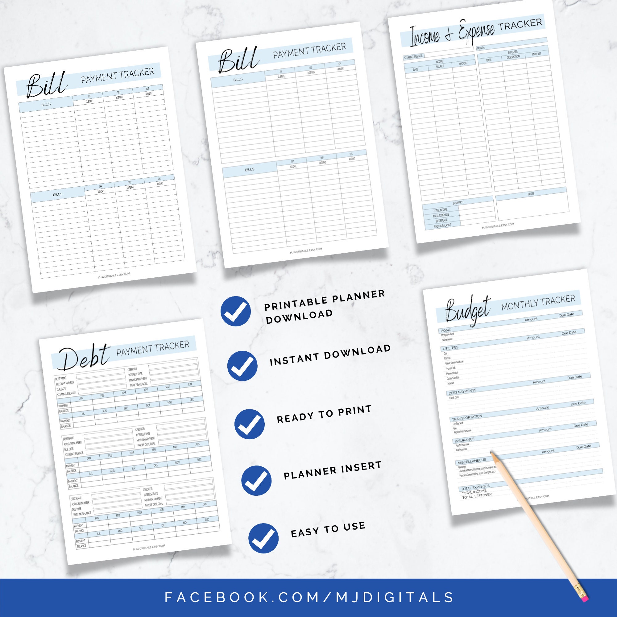 Finance Trackers, Finance Planner, Budget Tracker, Templates, Expense ...