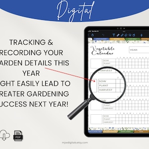 Garden Digital Planner, Garden Journal, Gardener Notebook, Gardening ...