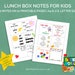 Kids Lunchbox Notes, Jokes, Inspirational Cards (printable PDF) - Etsy