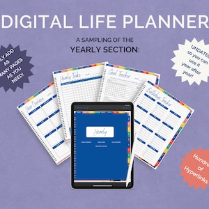 Undated Digital Life Planner, Self-care Journal, Budgeting (PDF) - Etsy
