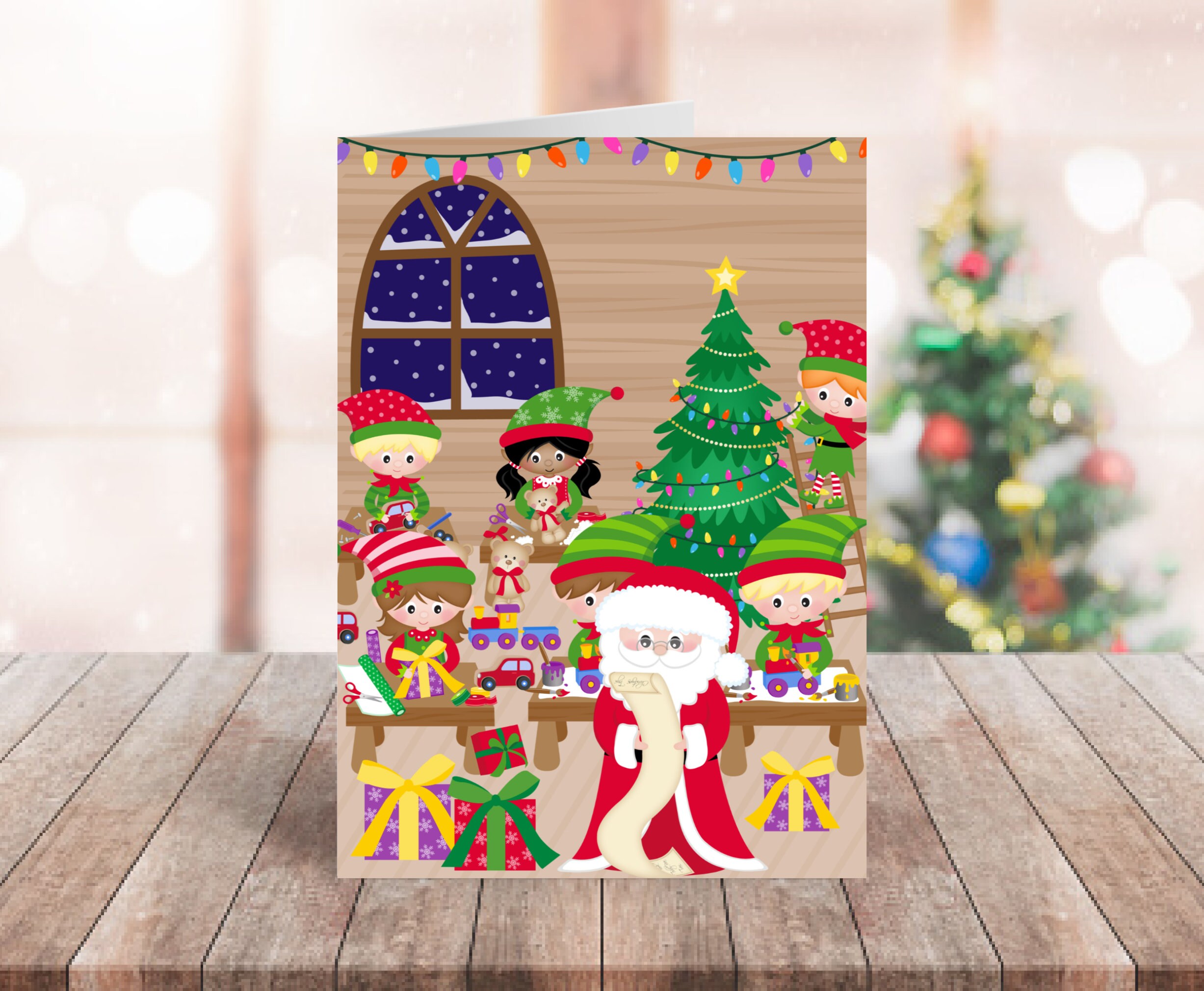 Printable Santa's Workshop Christmas Card (digital Download) - Etsy