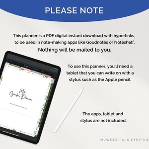 Gardening Digital Planner, Garden, Planner, Organizer, Goodnotes ...