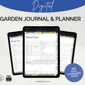 Digital Garden Planner Journal, 399 Page Gardening Organizer (goodnotes ...