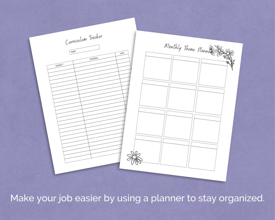 Teacher Planner, Printable Planner, Undated, Lesson Planners, Classroom ...