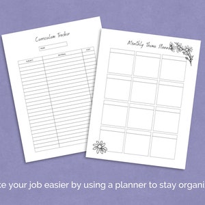 Teacher Planner, Printable Planner, Undated, Lesson Planners, Classroom ...