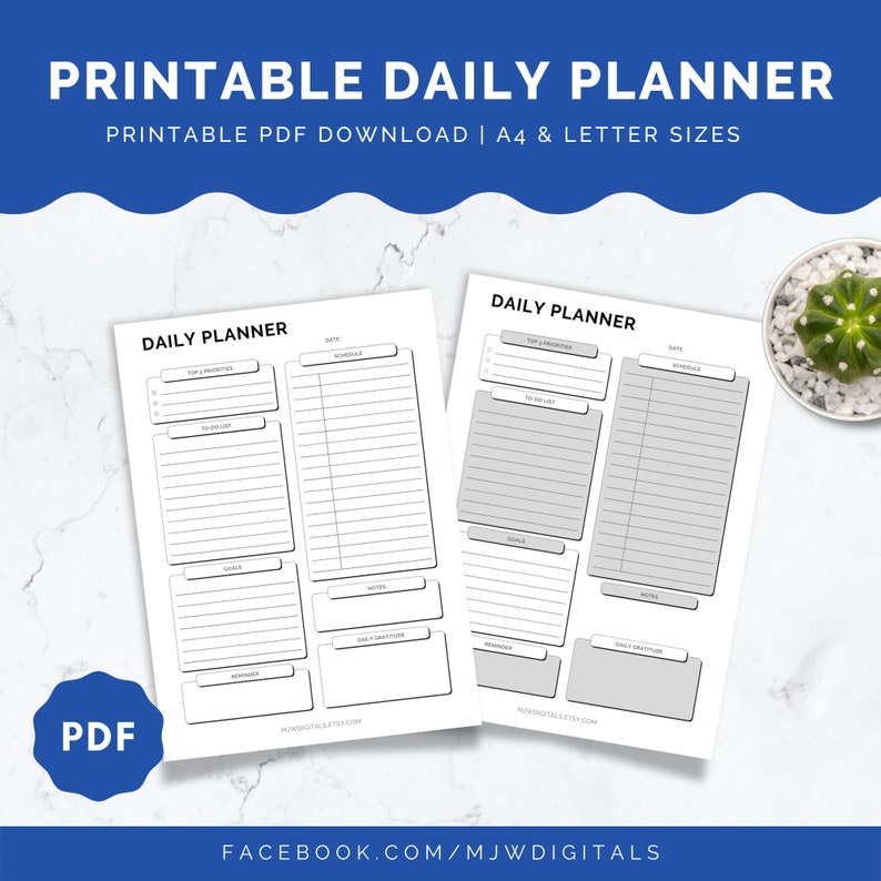 Printable Planner, Daily Planner, Printable Planner Pages, Printable ...