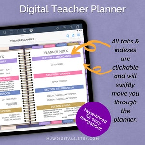 Teacher, Digital Planner for Teachers, 2023-24 School Year, Lesson ...