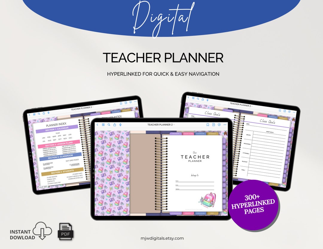 Teacher, Digital Planner for Teachers, 2023-24 School Year, Lesson ...