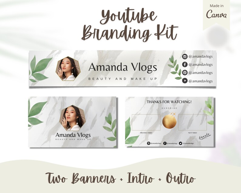 Art & Collectibles Youtube End Screen Youtube Intro Youtube Flora Theme Youtube Banner Youtube ...