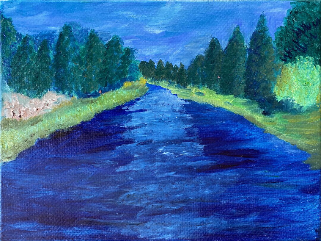 Wide River, Facing Upstream - Etsy