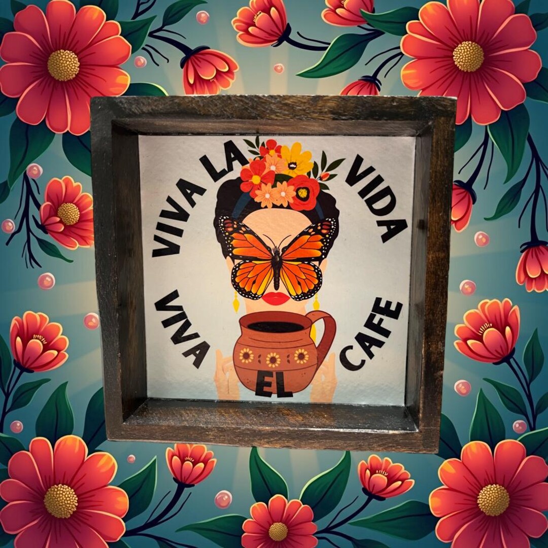 Viva La Vida. Viva El Cafe. Mini Wood Sign 5"x5" - Etsy