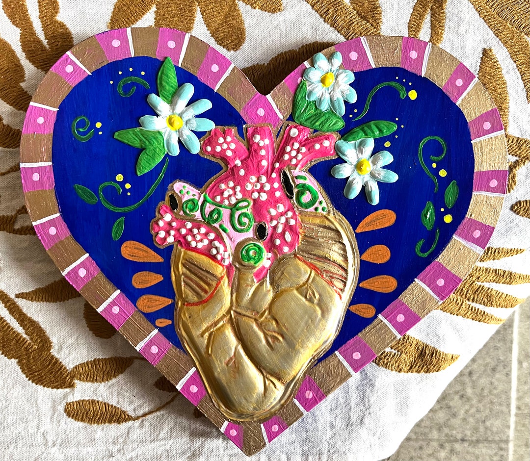 Mi Corazon Repujado Art; My Heart Embossing Art - Etsy