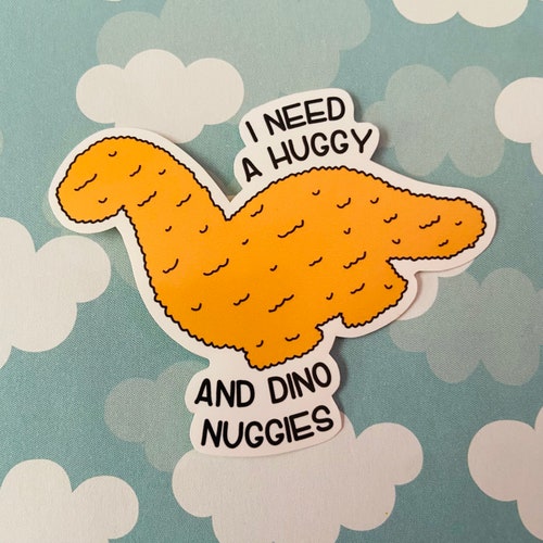 Dino Nuggies Dinosaur Chicken Nugget Dinos Sticker Set - Etsy