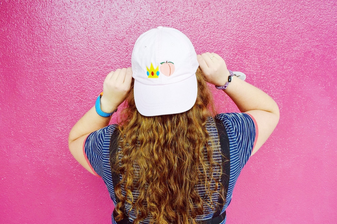 Peach Princess Gamer Dad Hat | Kawaii Cotton Cap - Etsy