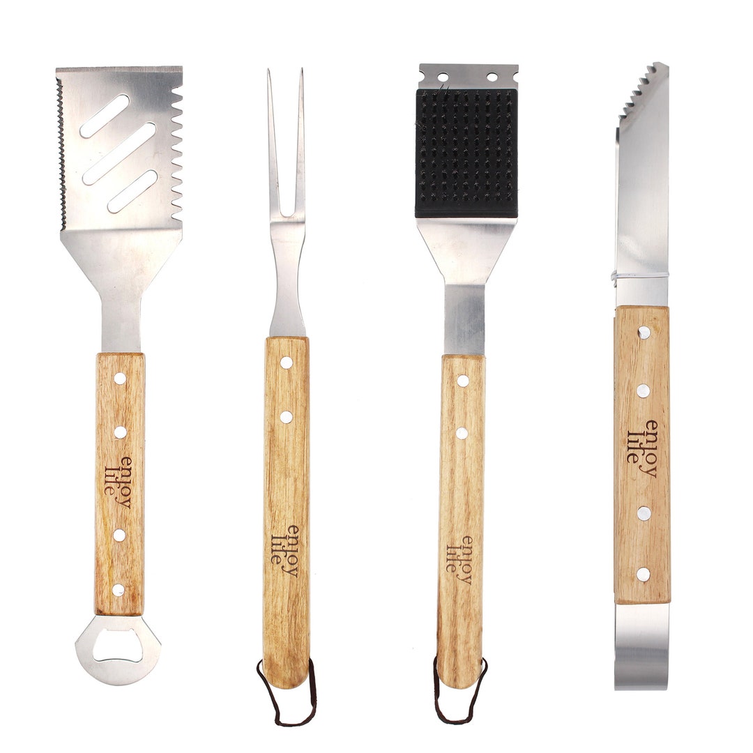 BBQ Grill Cutlery Set With BRUSH, High-quality Stainless Steel With ...