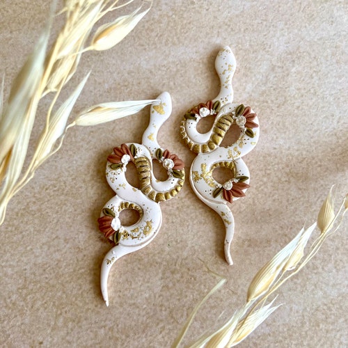 SNAKES Polymer Clay Earrings - Etsy