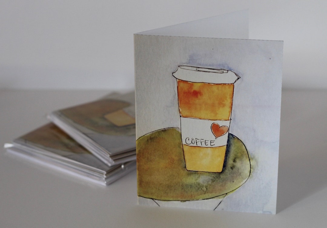 Coffee Table Note Cards (set of 5) - Etsy