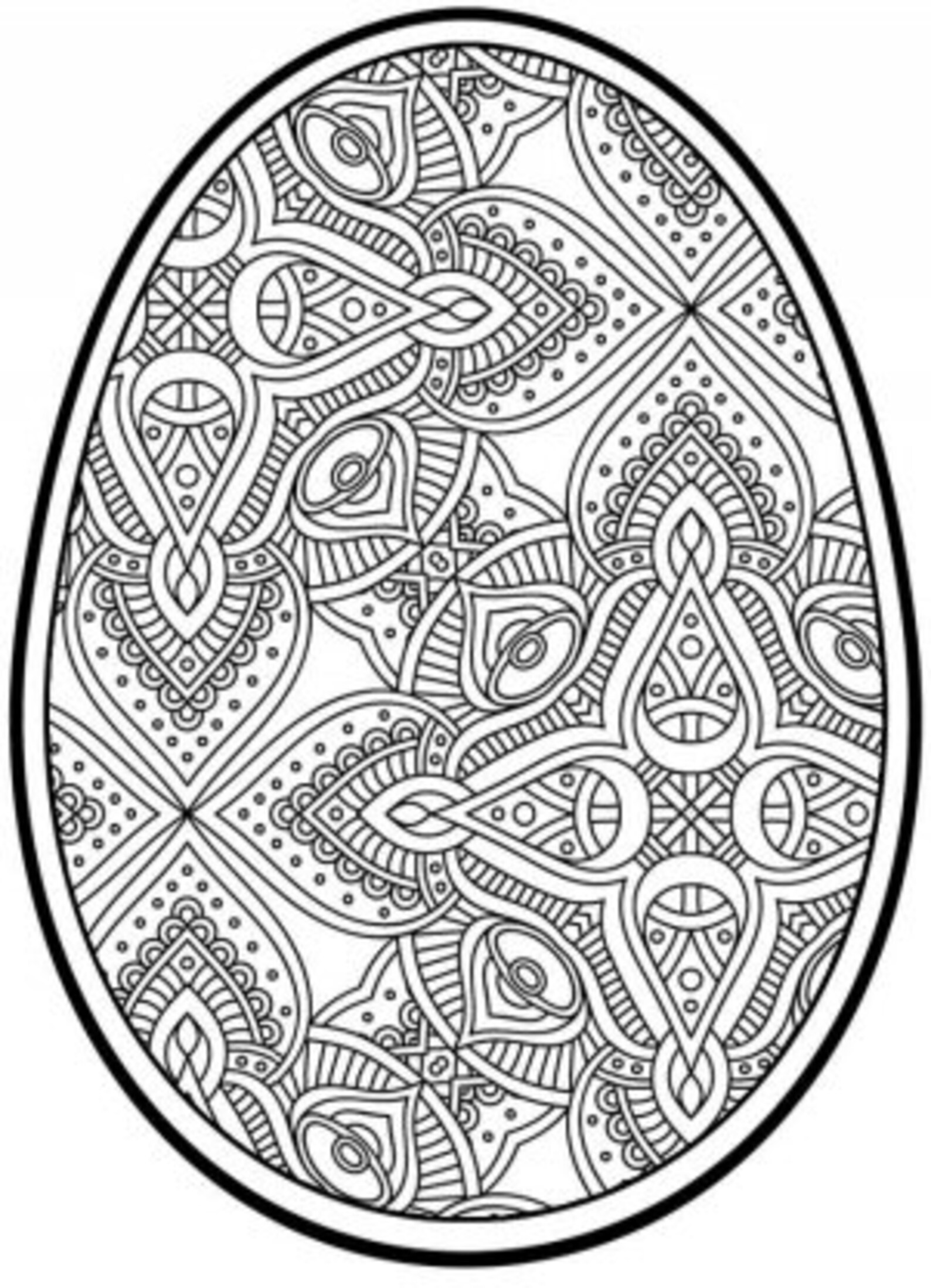Mandala Easter Egg Coloring Book printable - Etsy