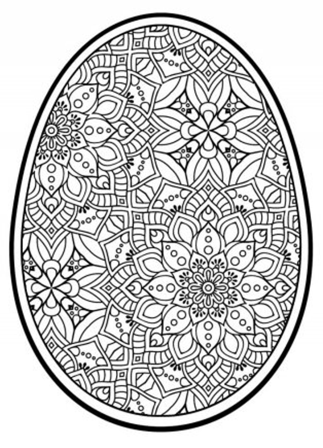 Mandala Easter Egg Coloring Book printable - Etsy