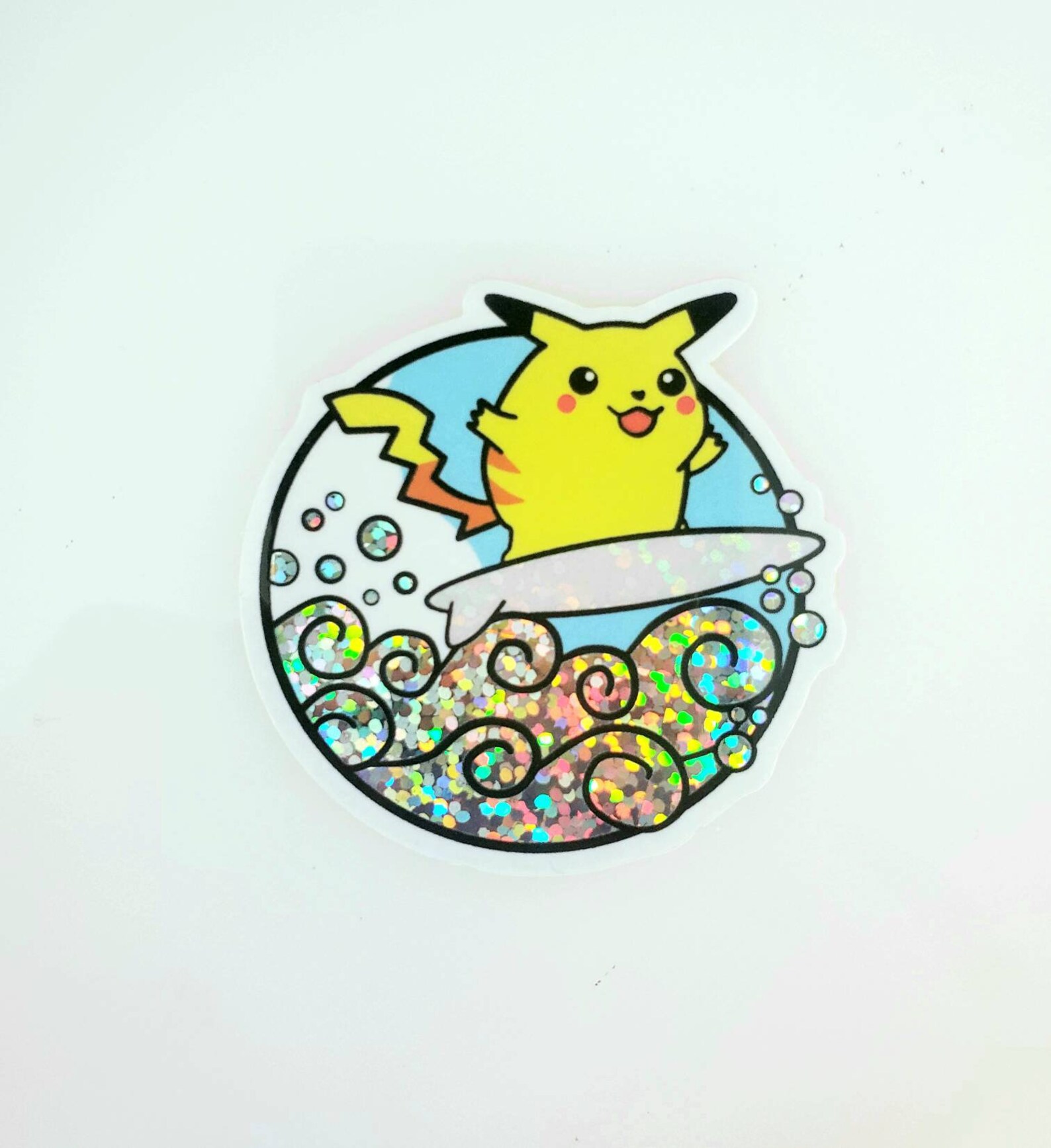 Surfing Pikachu Pokemon Inspired Sticker - Etsy