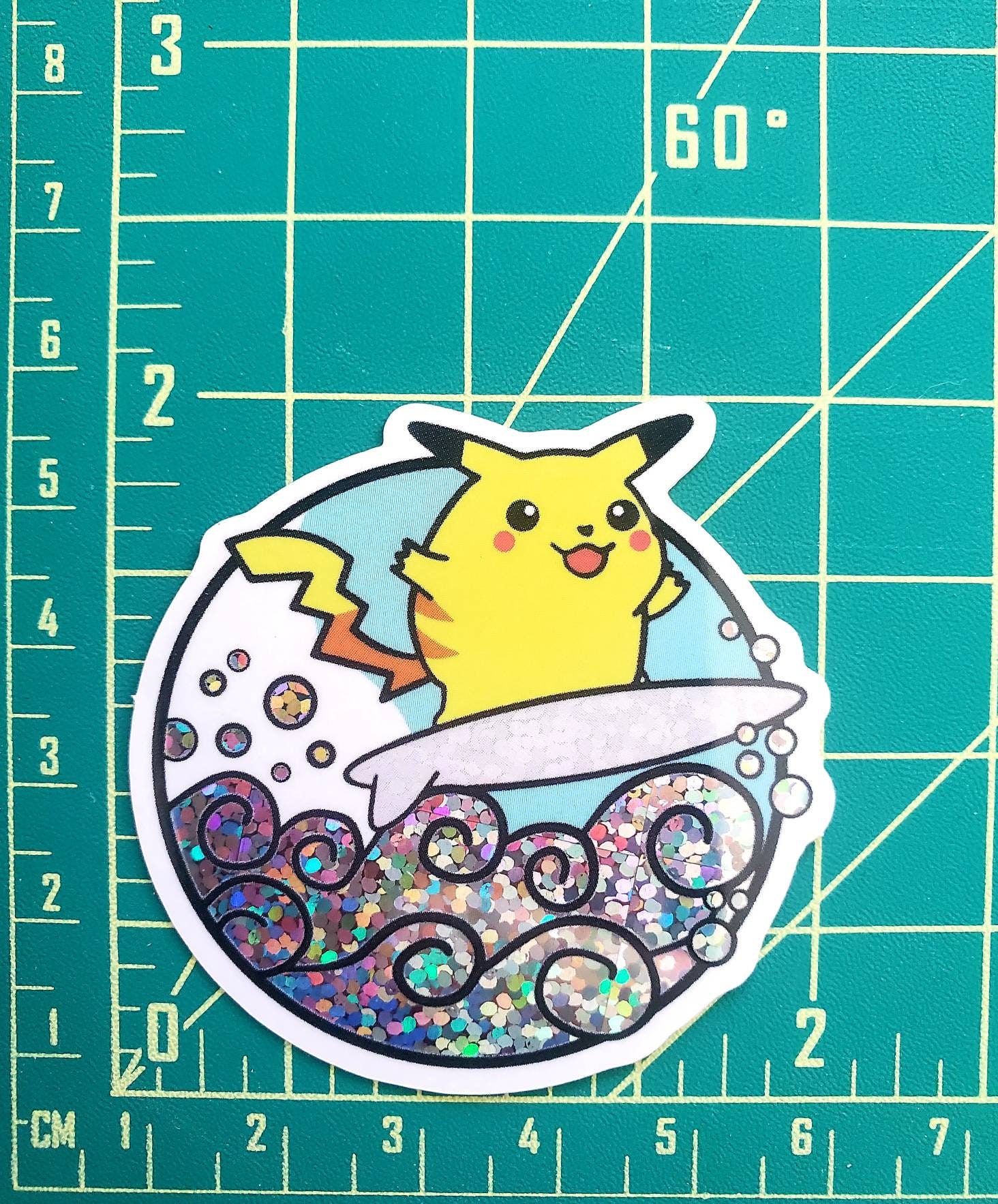 Surfing Pikachu Pokemon Inspired Sticker - Etsy