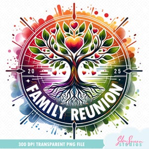Family Reunion Tree Png, Our Roots Run Deep Png, Family Reunion 2025 ...