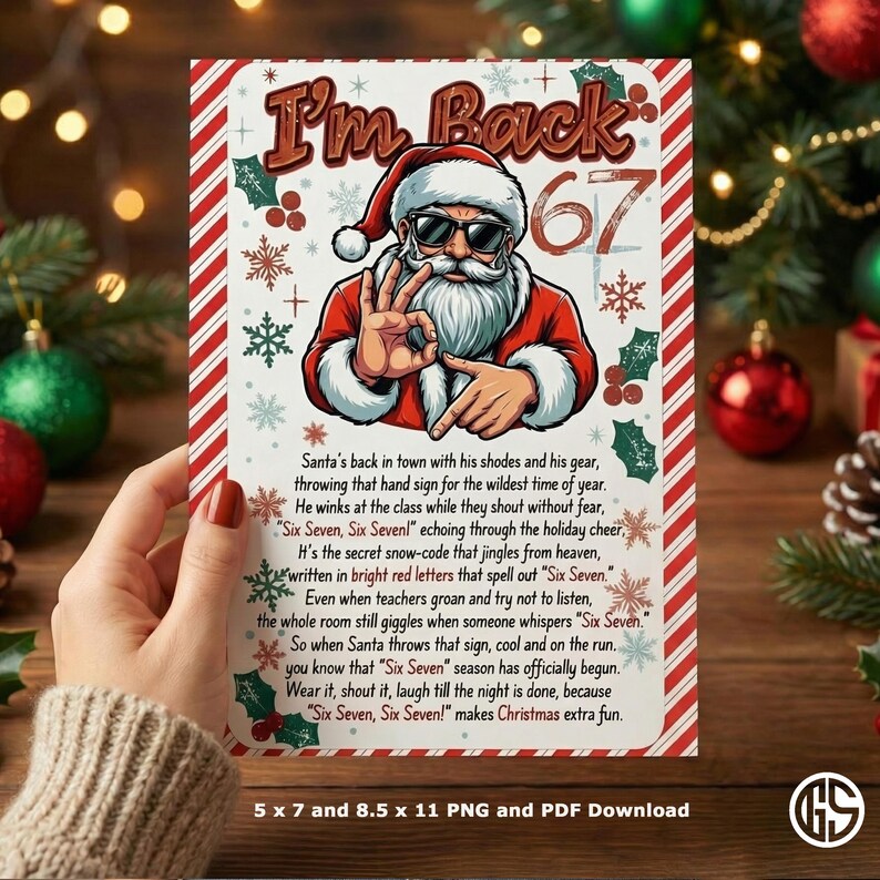 67 Santa Elf Arrival Letter, Six Seven Trending Meme, I'm Back Elves ...