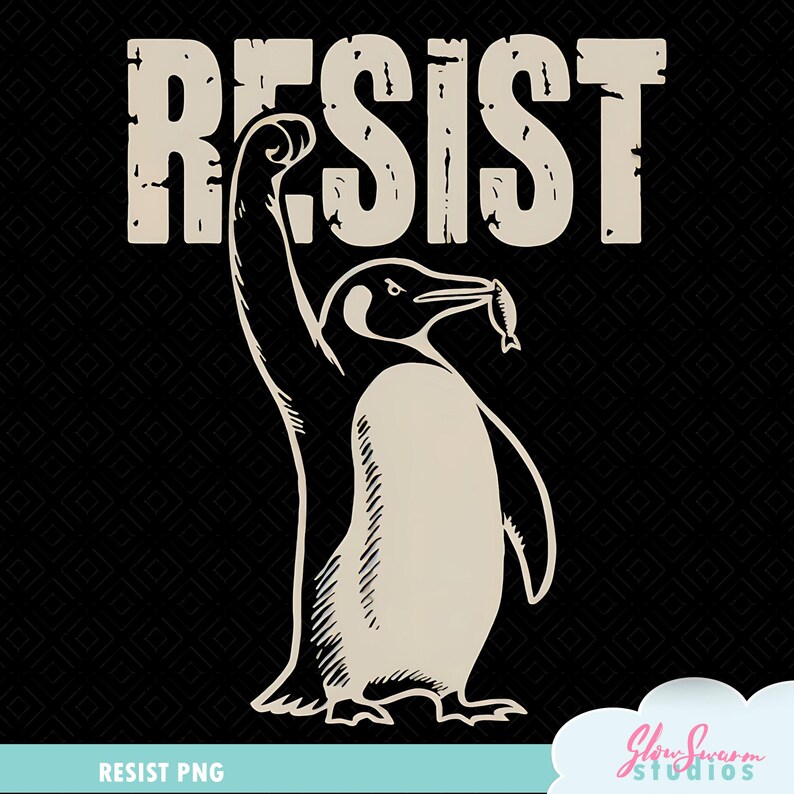 Penguin Resist Png, Flippers Up, Funny Trump Tariffs Png, Liberation ...