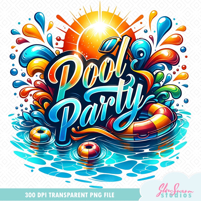 Pool Party PNG, Summer Beach Clipart, Beach Party Clipart, Cute Summer ...