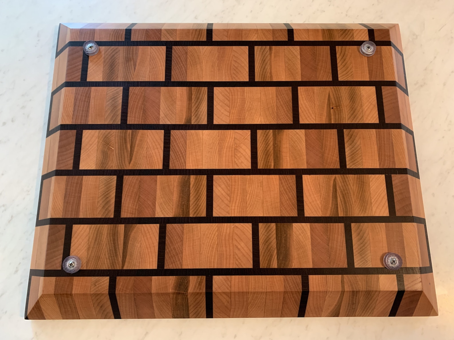 Brick Pattern End Grain Cutting Board Maple Sapele - Etsy