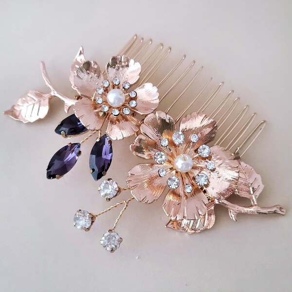 Purple Hair Comb - Etsy