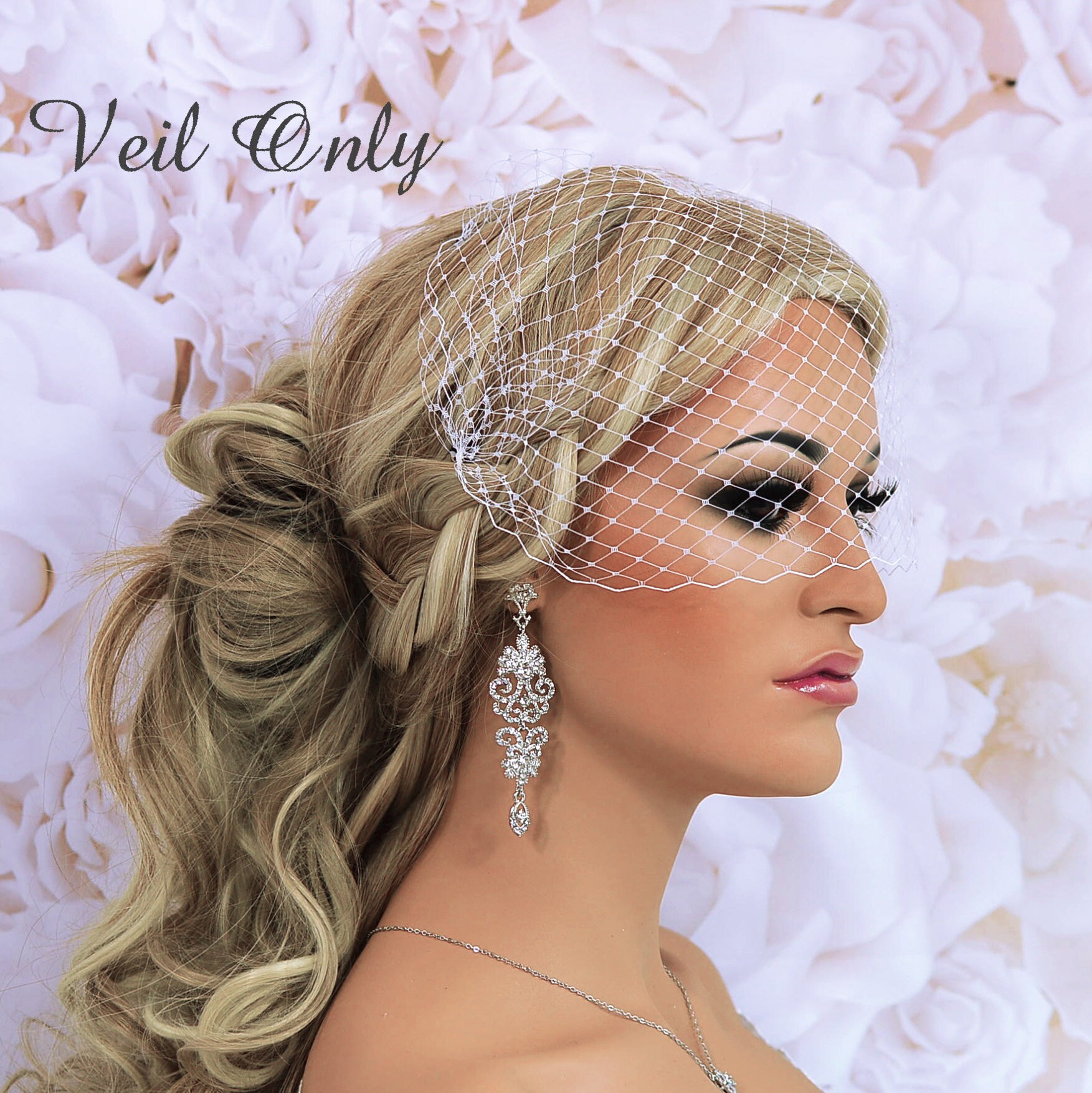 Birdcage Veil Wedding Bird Cage Veil Veil With Crystal - Etsy