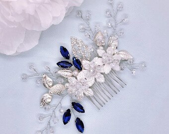 Blue Bridal Comb | Etsy