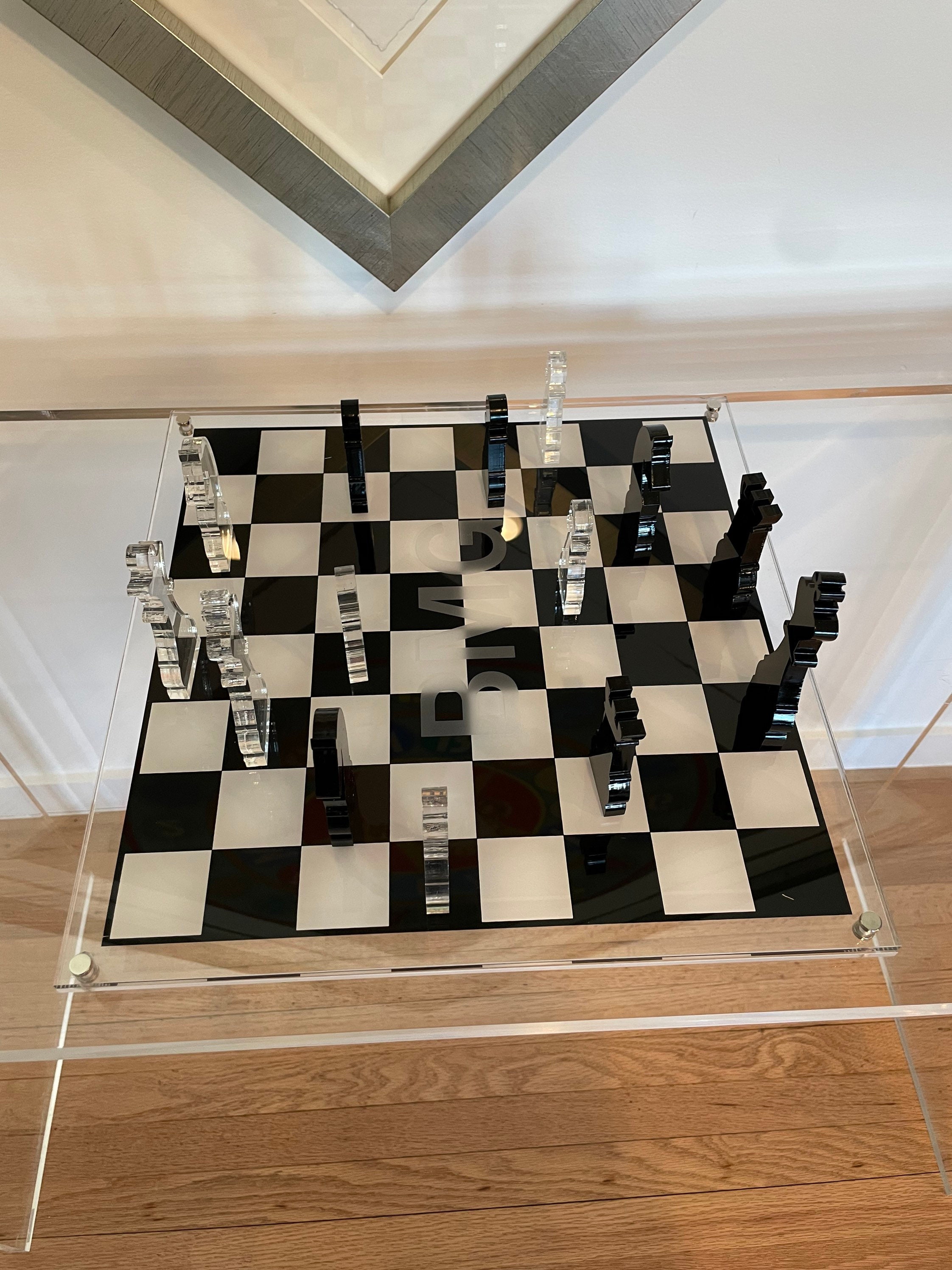 Personalized Modern Acrylic Chess Set Housewarming Gift New | Etsy
