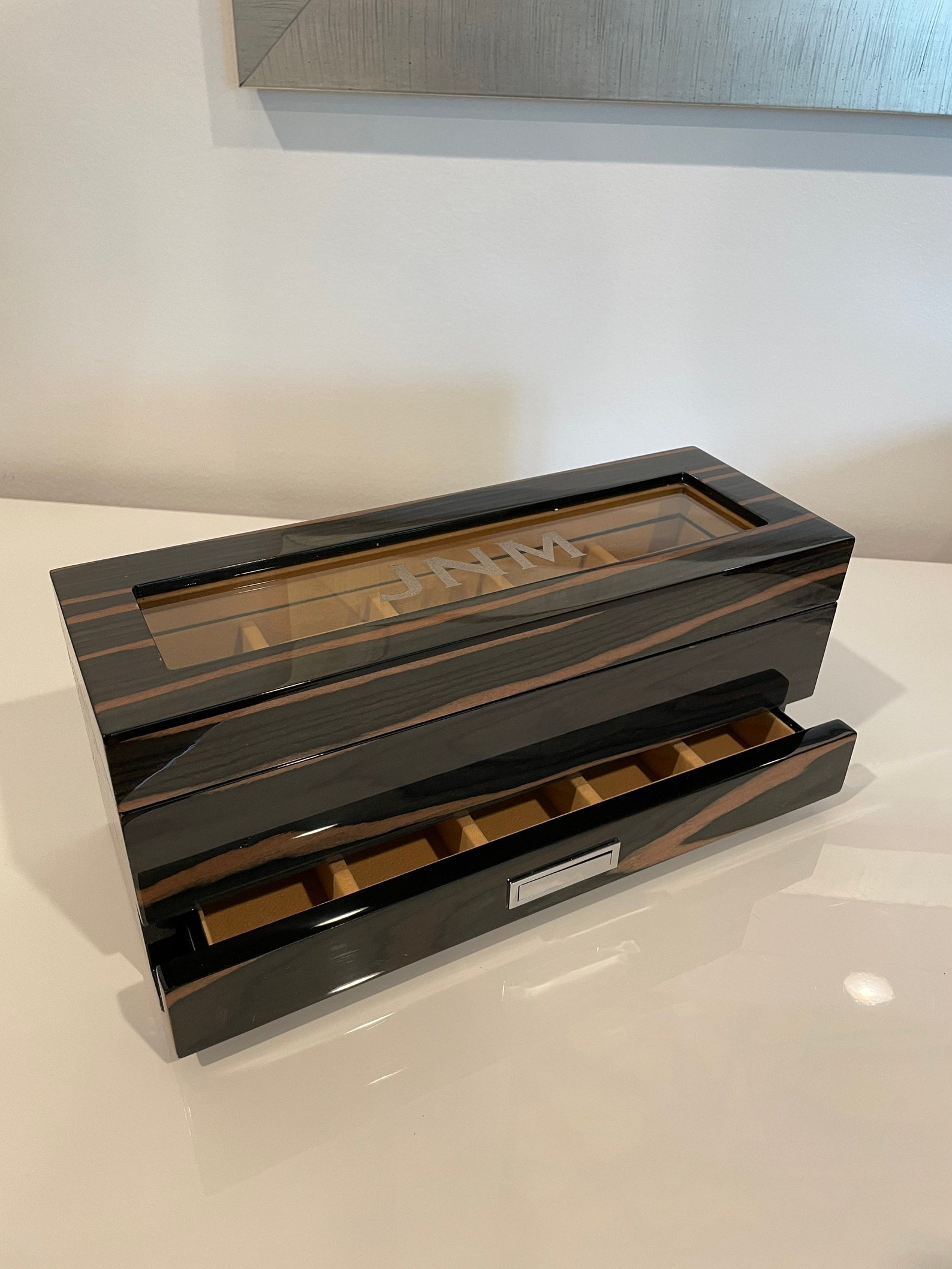 Luxury Five Watchbox and Cufflink Storage Box Ebony Veneer - Etsy