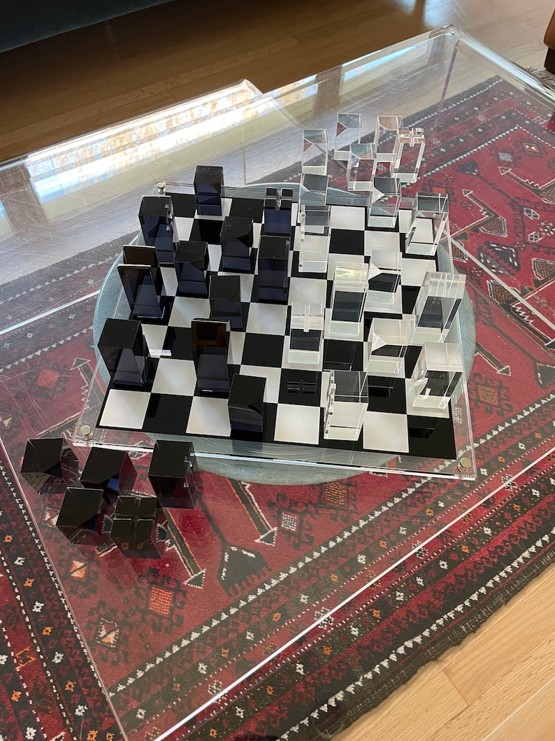 Handcrafted Acrylic Chess Set Modern Chess Set Housewarming - Etsy
