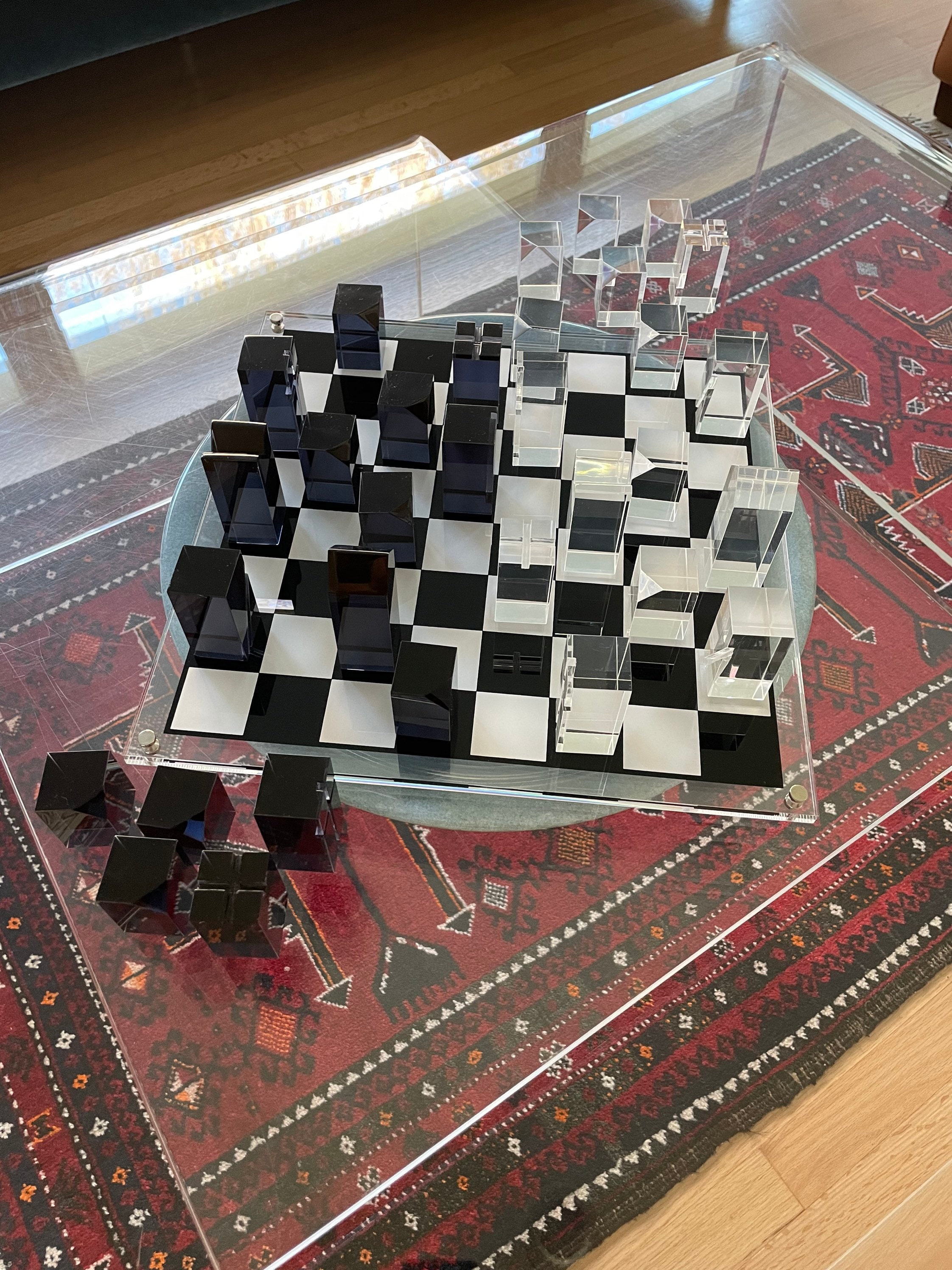 Handcrafted Acrylic Chess Set Modern Chess Set Housewarming - Etsy