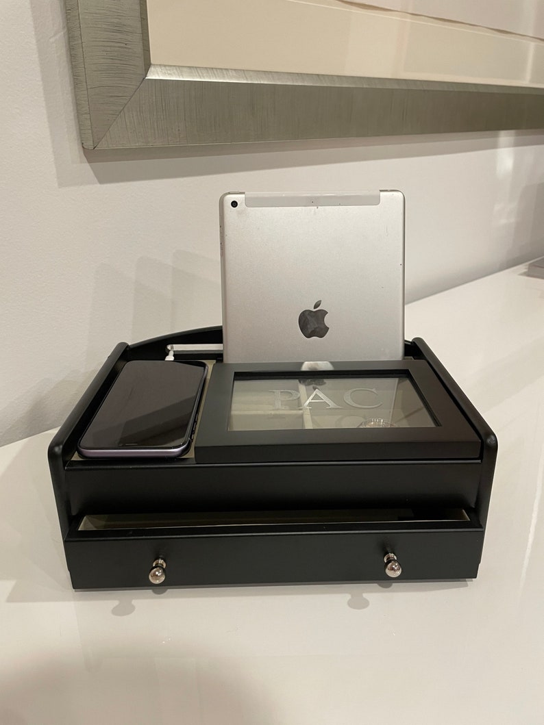 Personalized Bedside Valet Tray for Tablet and Phone | Etsy