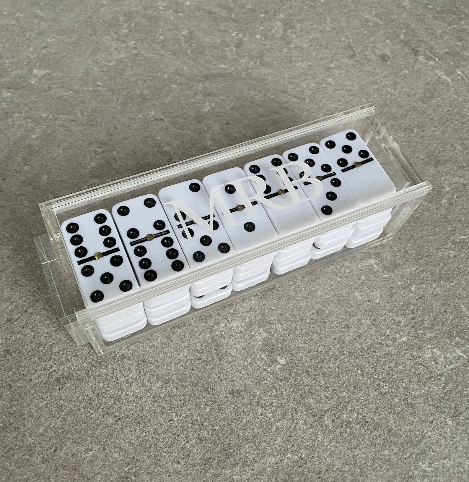 Personalized Acrylic Tabletop Domino Set, Game for the Family ...
