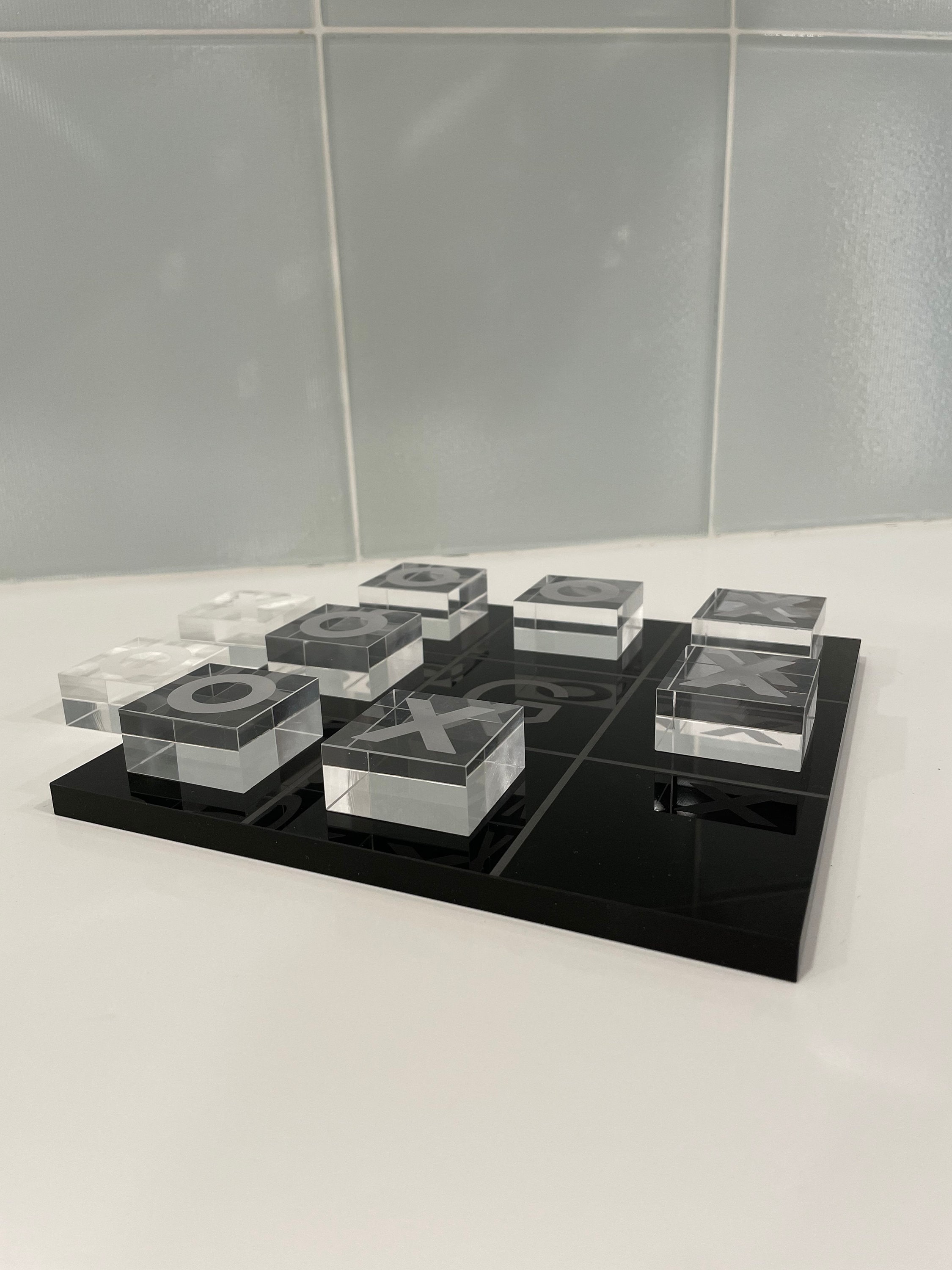 Personalized Acrylic Tic Tac Toe Board Game, Custom Board Game, Luxury ...