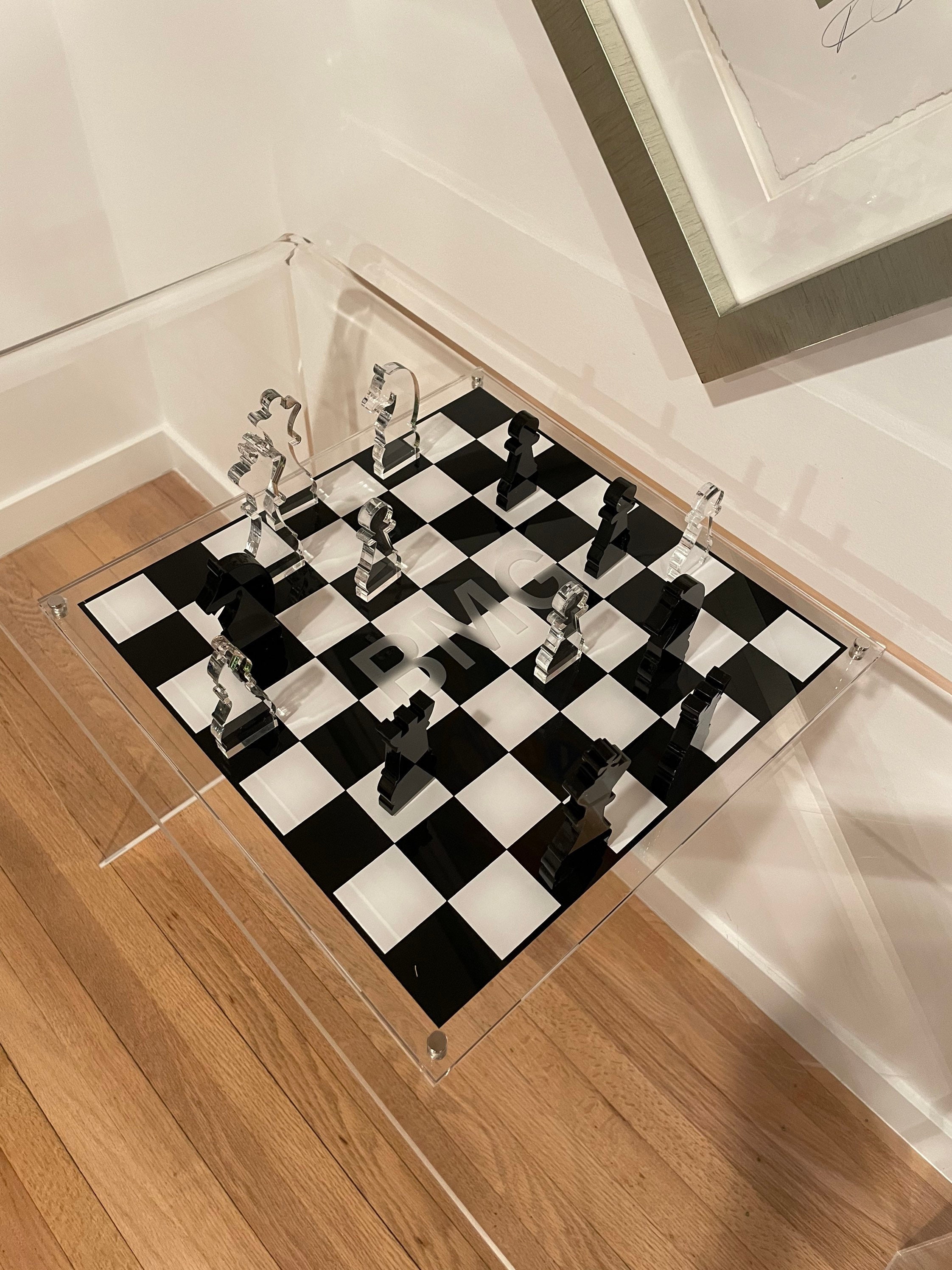 Personalized Modern Acrylic Chess Set Housewarming Gift New | Etsy