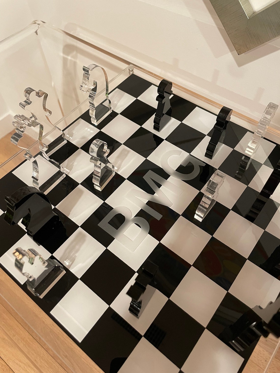 Personalized Modern Acrylic Chess Set Housewarming Gift New - Etsy