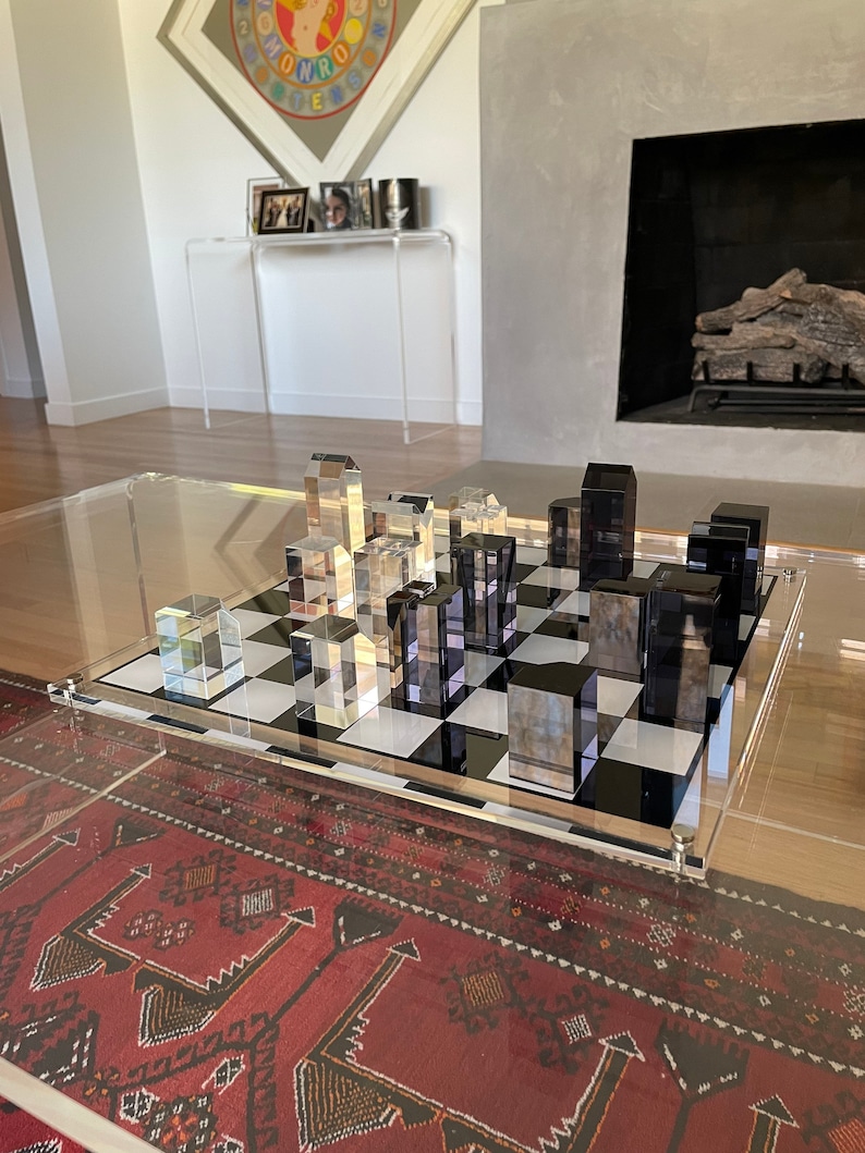 Handcrafted Acrylic Chess Set Modern Chess Set Housewarming | Etsy