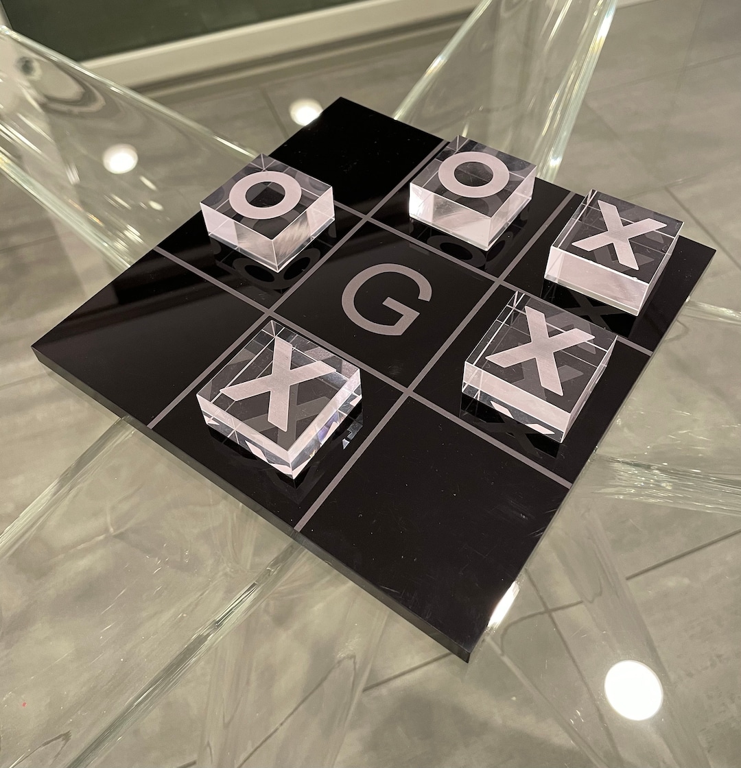 Personalized Acrylic Tic Tac Toe Board Game, Custom Board Game, Luxury ...