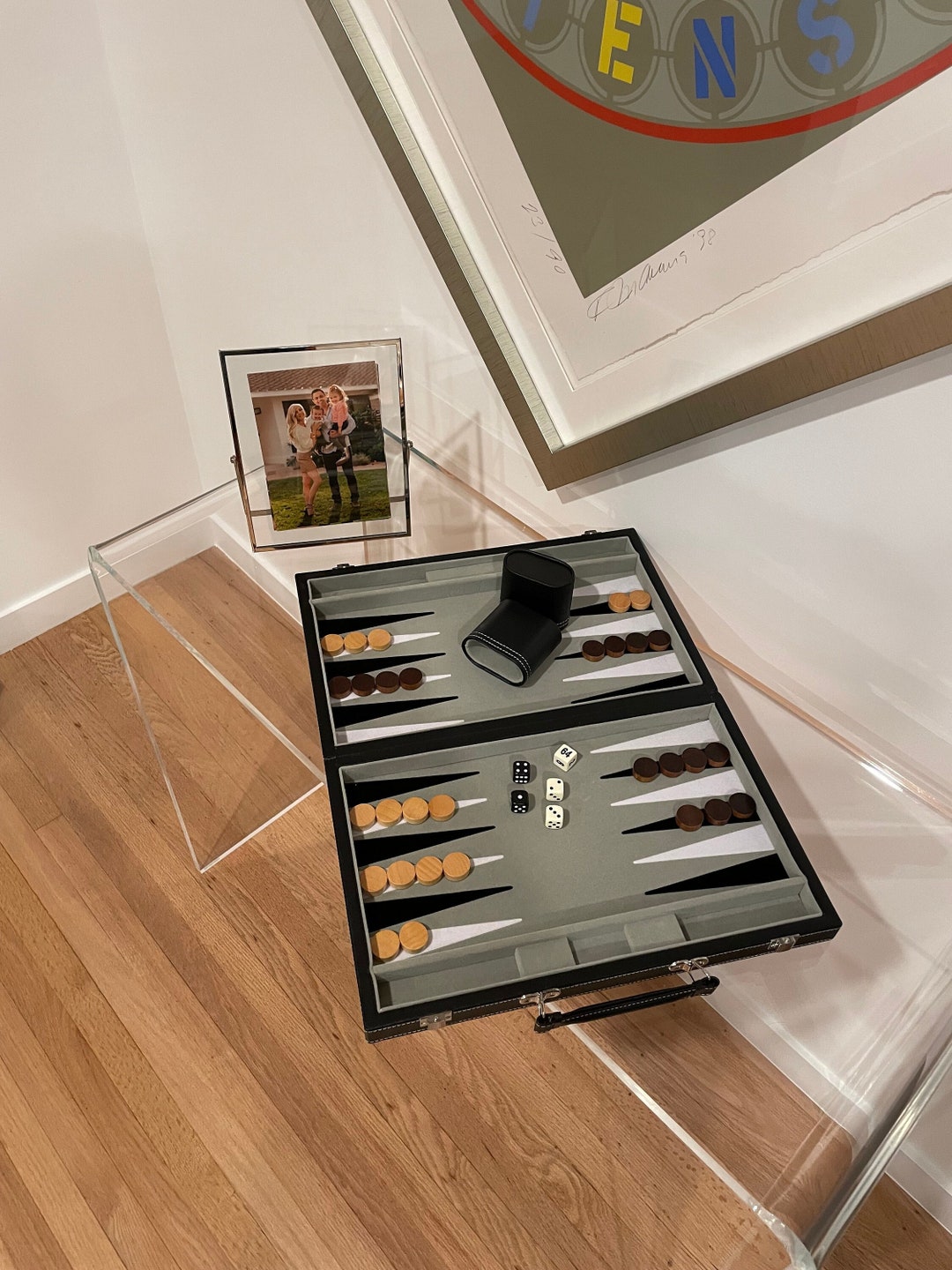 Personalized Leather or Arylic Backgammon, Backgammon Set, Housewarming ...