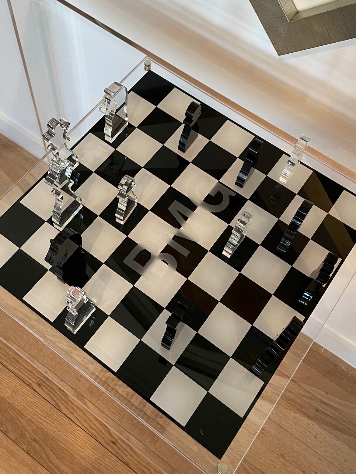Personalized Modern Acrylic Chess Set, Housewarming Gift, New Home Gift ...