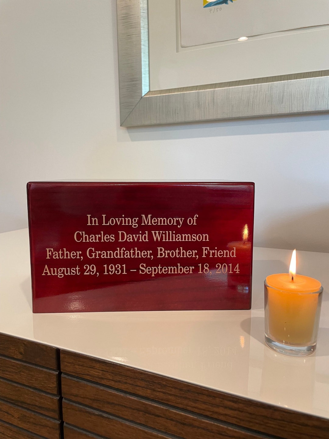 Custom Personalized Rosewood Memory Box, Cremation Urn, Urn for Human ...