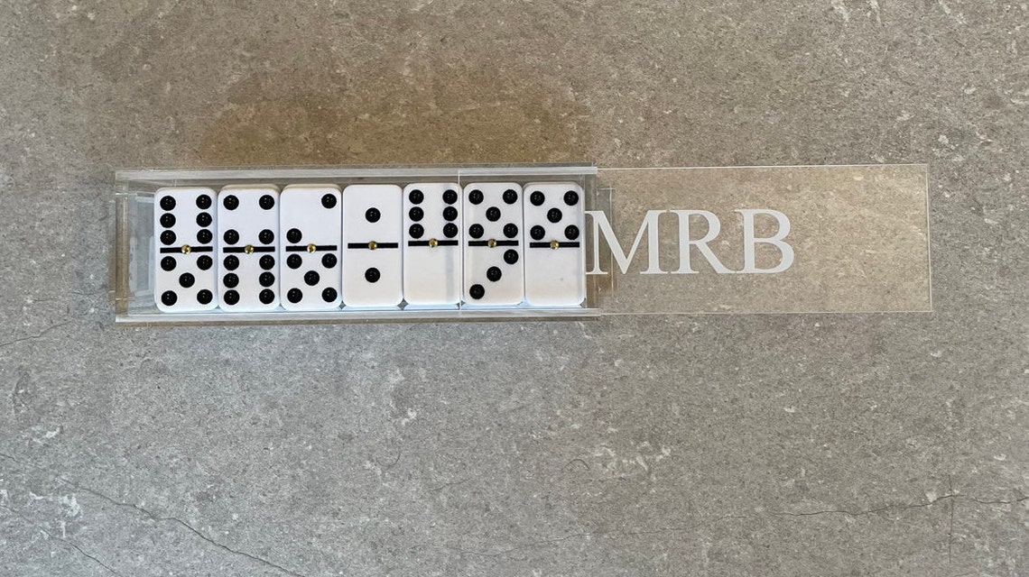 Personalized Acrylic Tabletop Domino Set, Game for the Family ...